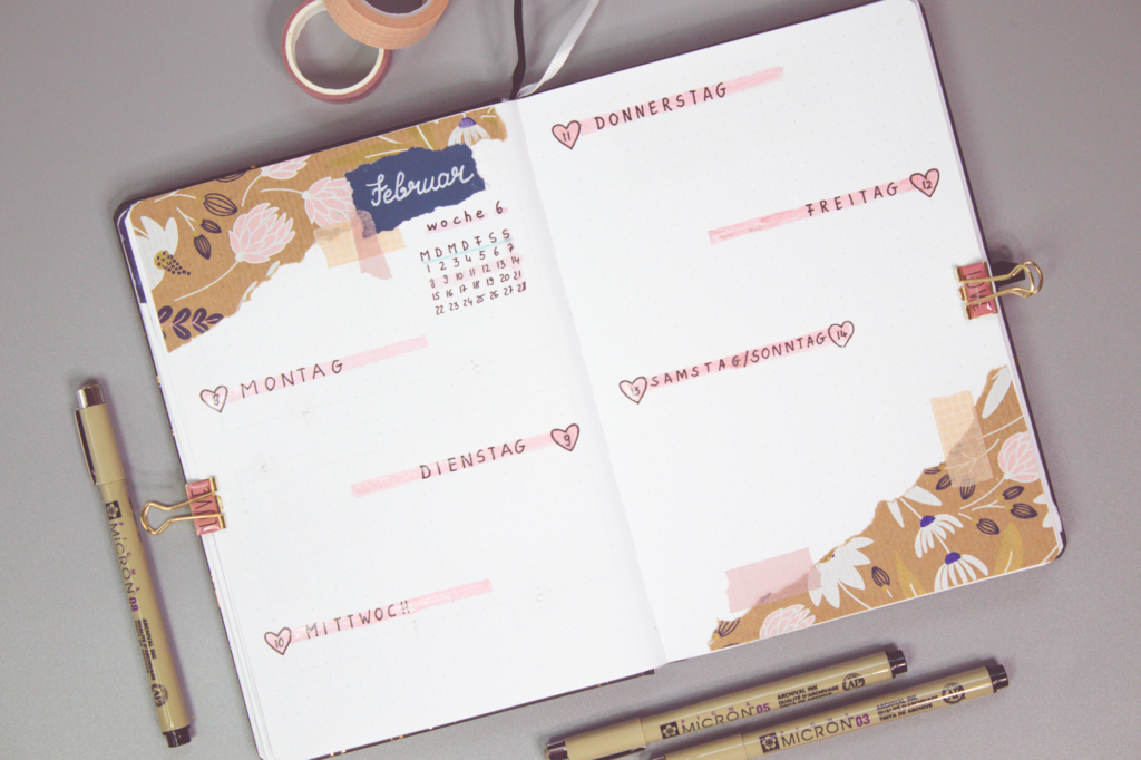 Bullet Journal | Weekly Spread - Woche 6 - Freulein Linka